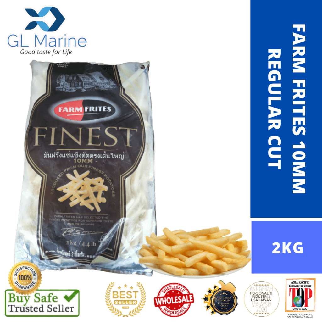FARM FRITES 10MM REGULAR CUT 2KG PACKING - GL MARINE FROZEN SDN BHD