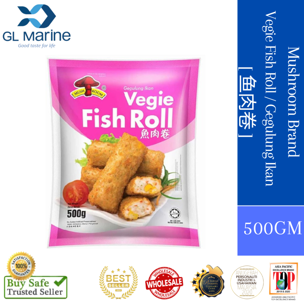 [Best Choice]MUSHROOM VEGIE FISH ROLL [500GM/PKT] [20PKT/CARTON] - GL ...